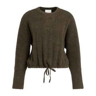 YaYa Yaya - Pull-over c&ocirc;tel&eacute; &agrave; manches chauve-souris - Femme - Pulls - Brun - Taille: 38 FR
