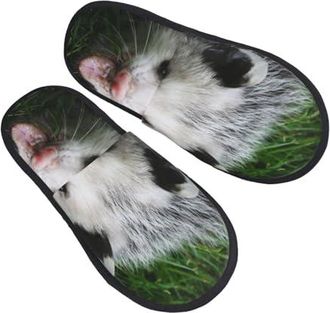 Generic Pantoufles Sifflement De LOpossum Cozy Hiver Pantoufles Antid&eacute;rapant Maison Slippers Pour Chambre Femmes Invit&eacute; L