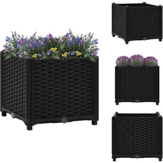 vidaXL Vidaxl - Lit sur&eacute;lev&eacute; 40x40x38 cm Polypropyl&egrave;ne - Jardin - Pots De Fleurs - Jardini&egrave;re - Bac De Culture - Plante