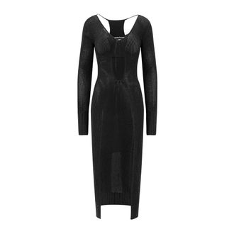 ADĀMO Andrea Adamo Femme, Robes, Noir, Taille: 38 FR Knitted Robes
