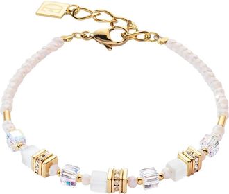 Coeur de Lion Armband - Armband Mini Cubes - Gr. ONE SIZE - in Wei&szlig; - f&uuml;r Damen