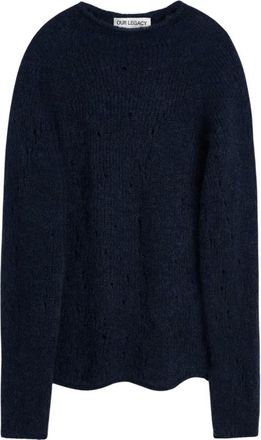 Our Legacy Rider Popover - Homme - Pulls - Bleu - Taille: XL