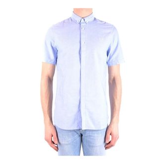 Fred Perry Modisches blaues Ombr&eacute;-Polohemd - - Shirts - Herren - Blau - S