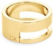Calvin Klein Bague pour Femme Collection GEOMETRIC ESSENTIALS en Acier inoxidable et or Jaune