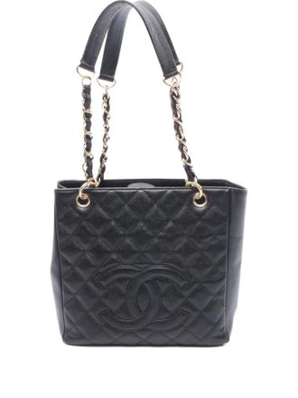 Chanel sac porté épaule matelassé à rabat (2003-2004) - Noir