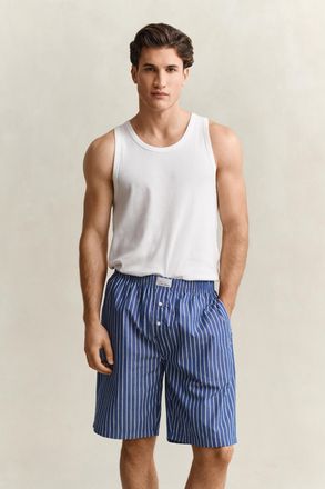 GANT Herren Gestreifte Pyjamashorts aus Popeline (XXL) DEEP COBALT