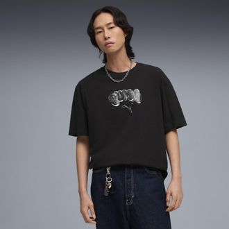 Puma T-shirt d&eacute;contract&eacute; &agrave; motif Balloon Art Homme, V&ecirc;tements, Noir, XXL