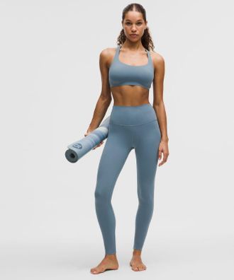 lululemon Align Leggings HB f&uuml;r Frauen - 63 cm - Gr&ouml;&szlig;e 10 in Steel Blue