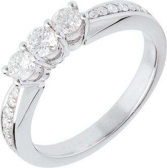 Edenly Bague Trilogie pavé in Weissgold - 0.5 Karat