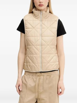 HUGO BOSS gilet matelassé à plaque logo - Tons neutres