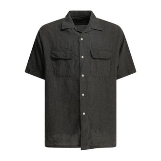 Beams Plus Short Sleeve Workshirt mit Camp-Kragen - - Shirts - Herren - Braun - L