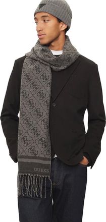 Guess Schal Milano Scarf 30X175 Black/Grey grau