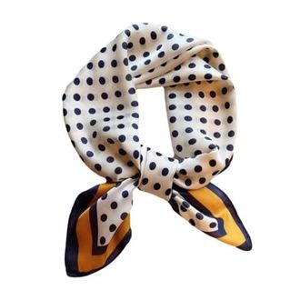 Alexis Leroy Foulard Femme Simili-Soie 70x70cm Carr&eacute; Multifonction Col/T&ecirc;te/Sac Pois 1