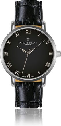Philipp Blanc Uhren aus schwarzem Krokodilleder