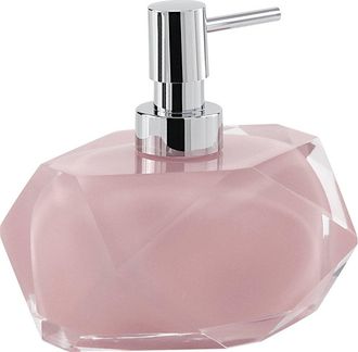 Gedy Chanelle Seifenspender aus Kunstharz, Rosa, 7,8 x 11,5 x 12,6 cm
