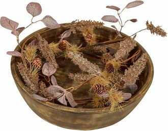 Loberon Schale Crisfield, Stilvolles Design, Historische Optik, Individuell Dekorierbar, Wohn-Accessoire, Dekoration, Mangoholz, antikbraun