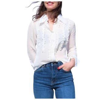 Mason's Nicole R&uuml;schenbluse aus Viskose - - Blouses & Shirts - Damen - Wei&szlig; - XS