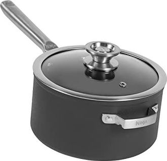 Ninja Foodi ZEROSTICK 20cm Kochtopf mit Deckel, antihaftbeschichtet, har eloxiertes Aluminium, induktionsgeeignet, Backofen- und spülmaschinenfest, stapelba