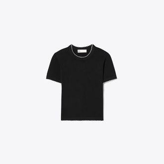 Tory Burch Damen Wolltop mit Wellenkante