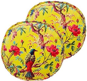 Riva Paoletti Paradise Polyester gefüllte Kissen (Twin Pack), Baumwolle, Acacia, 50 x 12cm, 2