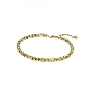 Pandora Funkelndes Gr&uuml;nes Tennisarmband aus 14 Karat Vergoldung, mit Kristallen verziert, aus der Timeless Kollektion, L&auml;nge: 20 cm, 561469C02-20