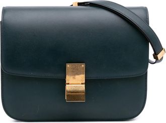 Celine Hobo Bags - Medium Calfskin Classic Box - Gr. unisize - in Gr&uuml;n - f&uuml;r Damen