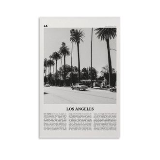 Generic Los Angeles Black And White Street Poster Dekorative Malerei Leinwand Wandkunst Wohnzimmer Poster Schlafzimmer Malerei,Wandkunst Bilddruck Moderne Fam