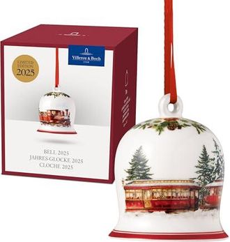 Villeroy & Boch Annual Christmas Edition Jahres-Glocke 2025 Bunt, Glocke Weihnachten, Baumschmuck, Deko Weihnachten, Weihnachtsdekorationen, Sammlerstück, Premium Por