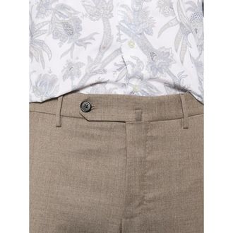 Incotex Virgin Wool Trousers - Brown