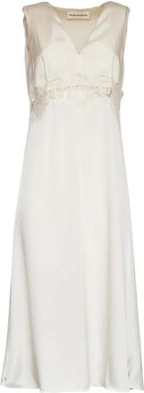P.A.R.O.S.H. P.a.r.o.s.h., Femme, Robes, Blanc, Taille: 40 FR Abito lungo smanicato Scollatura a V