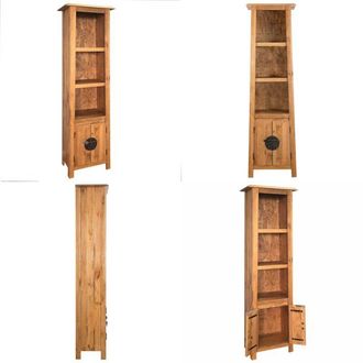 vidaXL Vidaxl - Bad-Hochschrank Massivholz Kiefer 48x32x170 cm - Holzschrank - Kiefernholzm&ouml;bel - Badezimmerm&ouml;bel - Vintage Schrank - Landhaus Stil - Home &
