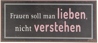 Clayre & Eef 6Y3268D Textschild Frauen Soll Man Lieben, Nicht Verstehen Ca. 30 x 13 cm