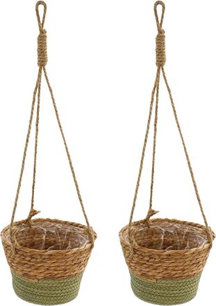 Generic Pflanzenk&ouml;rbe F&uuml;r Innen - 2 St&uuml;ck Rattan Wetterfest,Blumenkorb Wand Pflanzenhalter | F&uuml;r Drau&szlig;en, Garten, Terrasse, Balkon, B&uuml;ro, Bauernhof, Und Orchi