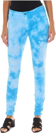 Met Slim Fit Sweatpants mit G&uuml;rtelschlaufen - - Jeans - Damen - Blau - W24