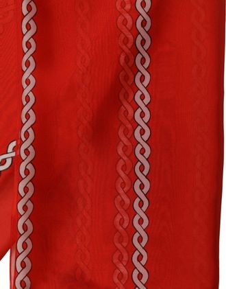 Dolce & Gabbana Braided Rope Border Scarf - Red