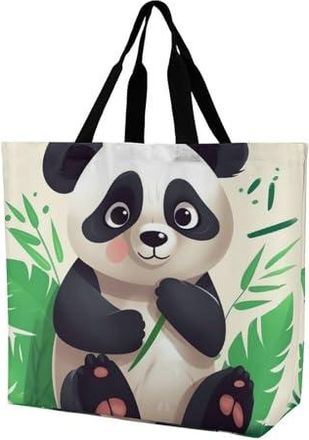 Generic Panda Star Sac Cabas Imperm&eacute;able Tote Bag L&eacute;ger Sac Fourre Tout Pour Shopping Travail Voyage