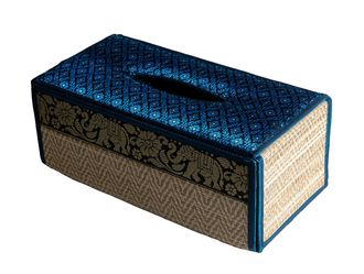 CCCollections Handgefertigte Reed Taschentuchboxabdeckung - Rechteckige Taschentuchbox F&uuml;gt Einen Raffinierten Akzent Zu Ihrer Wohnkultur Hinzu - Ideal F&uuml;r Wohnzimm