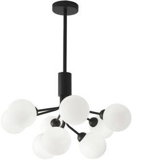 Sulion Suspension 9 boules de verre avec douille noire