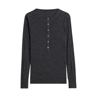 SOEUR Soeur - Pull Laos Boutonn&eacute; - Femme - Tops - Gris - Taille: 34 FR