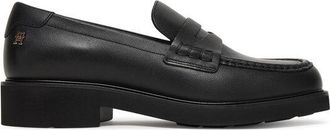 Tommy Hilfiger Slipper Elettra Penny Leather FW0FW09360 Schwarz