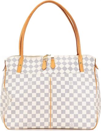 Louis Vuitton Hobo Bags - Damier Azur Figheri GM - Gr. unisize - in Wei&szlig; - f&uuml;r Damen