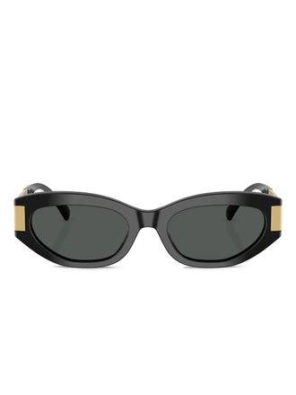 Versace lunettes de soleil &agrave; monture ronde - Noir
