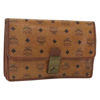 MCM Pre-owned Leder Clutch - - Pre-owned - Damen - Braun - ONE SIZE