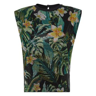 Philipp Plein Femme, Blouses et Chemises, Vert, Taille: 38 FR Hawaii Halter Top