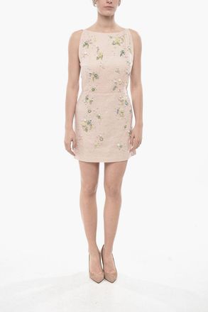 Bernadette Linen-Blend Minidress KIMBERLY With Embroidery Bernadette
