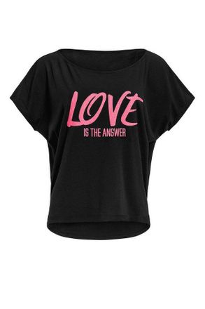 Winshape Oversize-Shirt MCT002 ultra leicht mit Neon pinkem Glitzer-Aufdruck