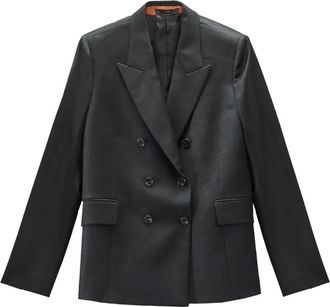 Paul Smith Femme, Vestes, Noir, Taille: 36 FR Blazer Crois&eacute; en Laine et Cachemire