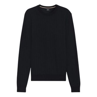HUGO BOSS Round-Neck Strickwaren - - Knitwear - Herren - Blau - M