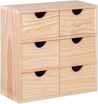 Aranáz S.L. MANUFACTURAS DE LA MADERA Miniblock mit 6 Schubladen aus Kiefernholz