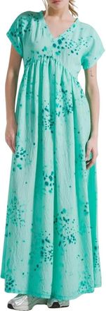 Deha Deha, Femme, Robes, Bleu, Taille: 38 FR Vestido largo de vicosa